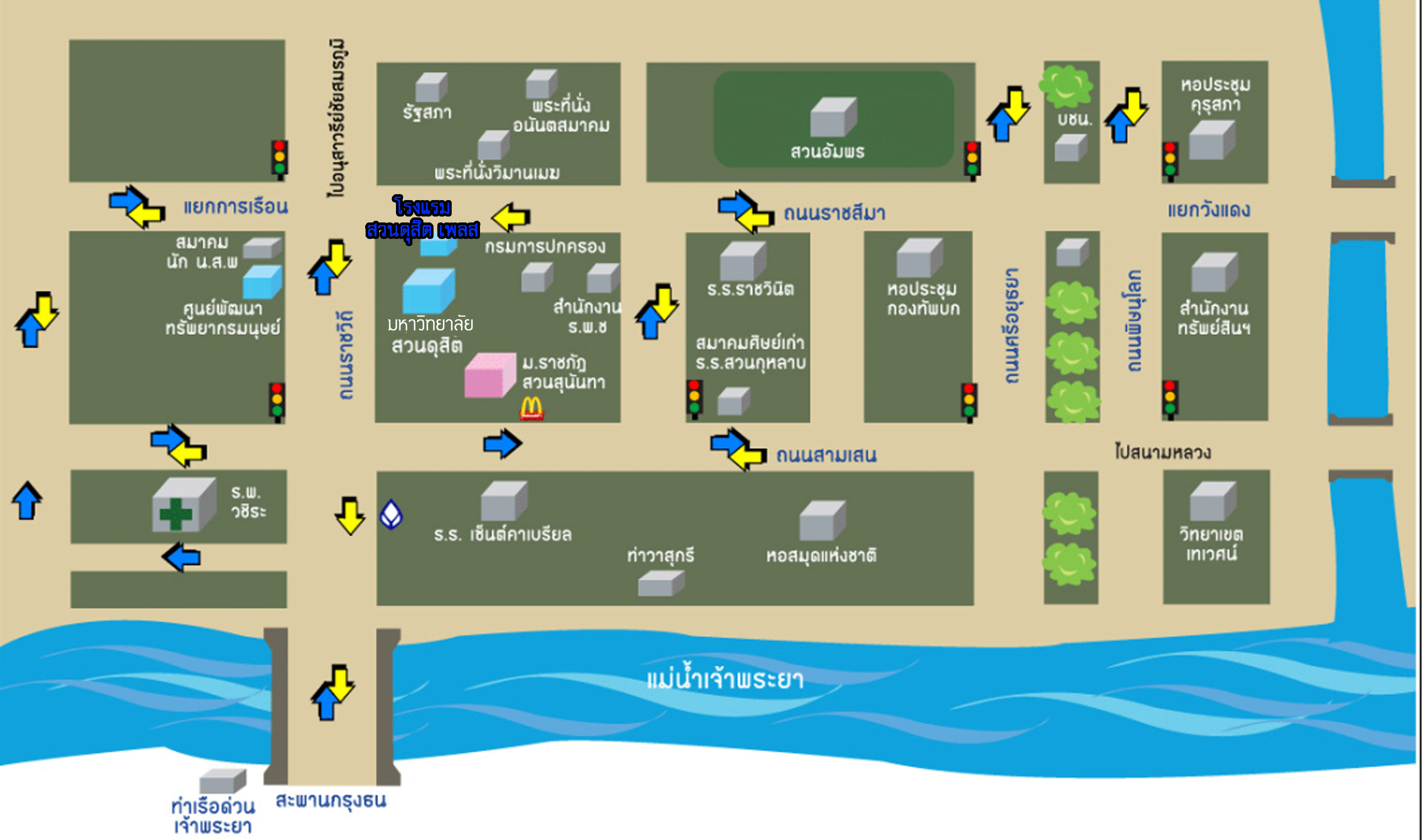 มหาวิทยาลัยสวนดุสิต Suan Dusit University – map